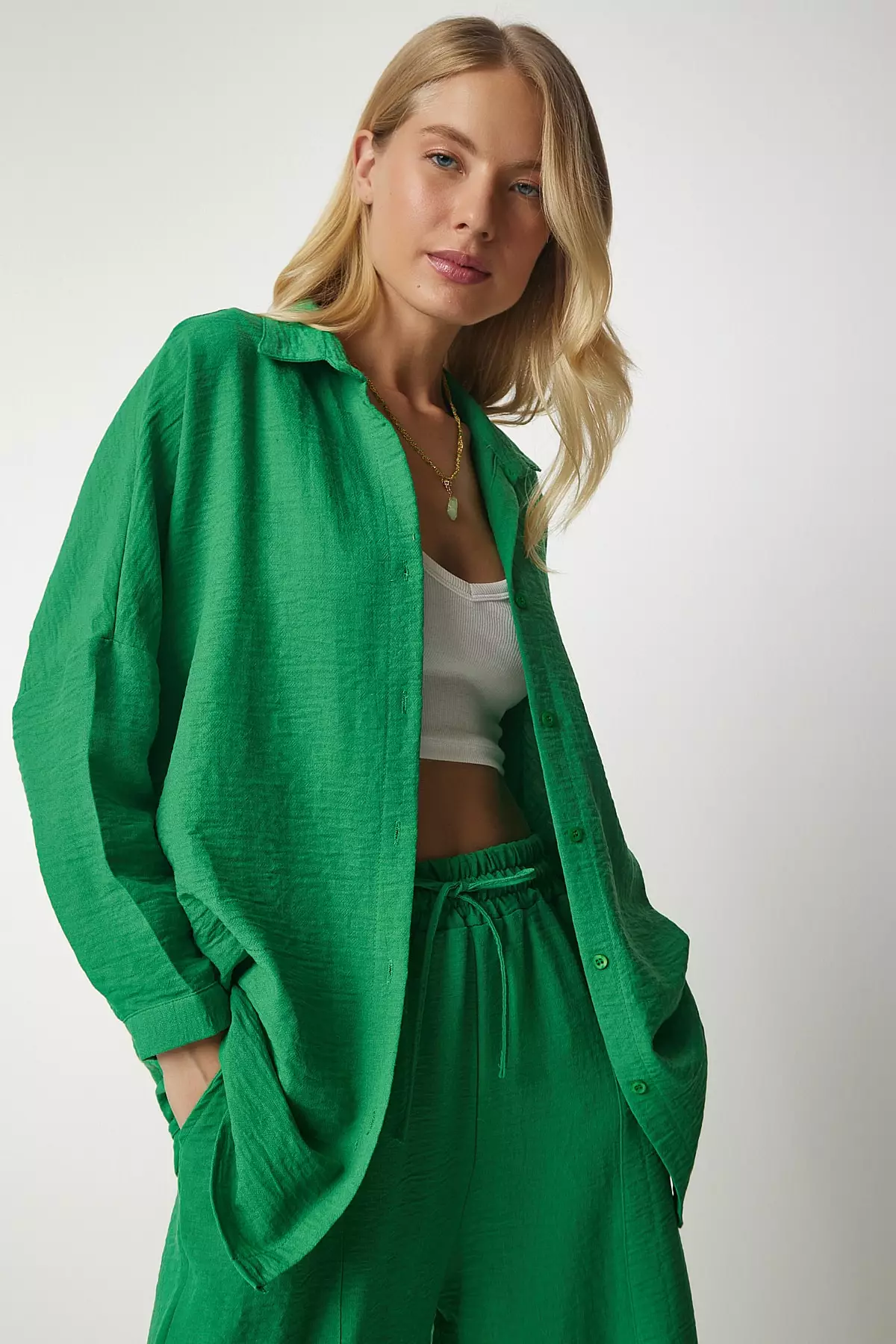 Buy Happiness Istanbul Linen Shirt & Salwar Pant Set 2025 Online | ZALORA