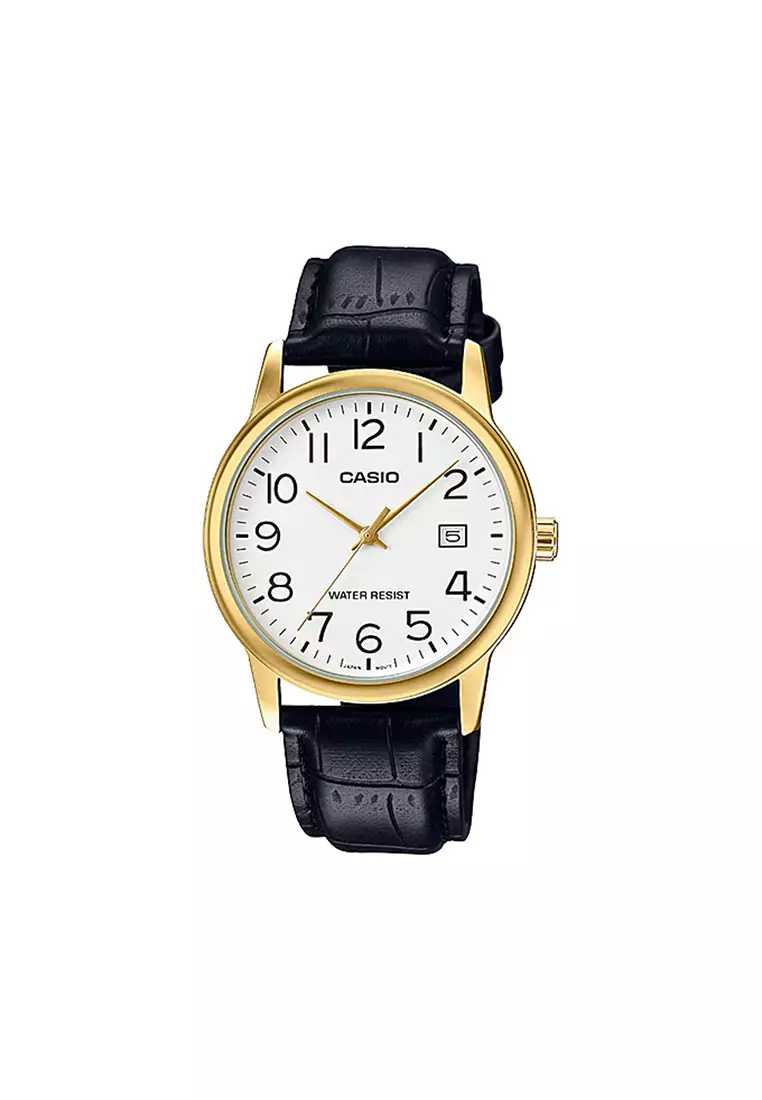 Buy Casio Watches Women's Analog Watch LTP-V002GL-7B2 Black Leather ...