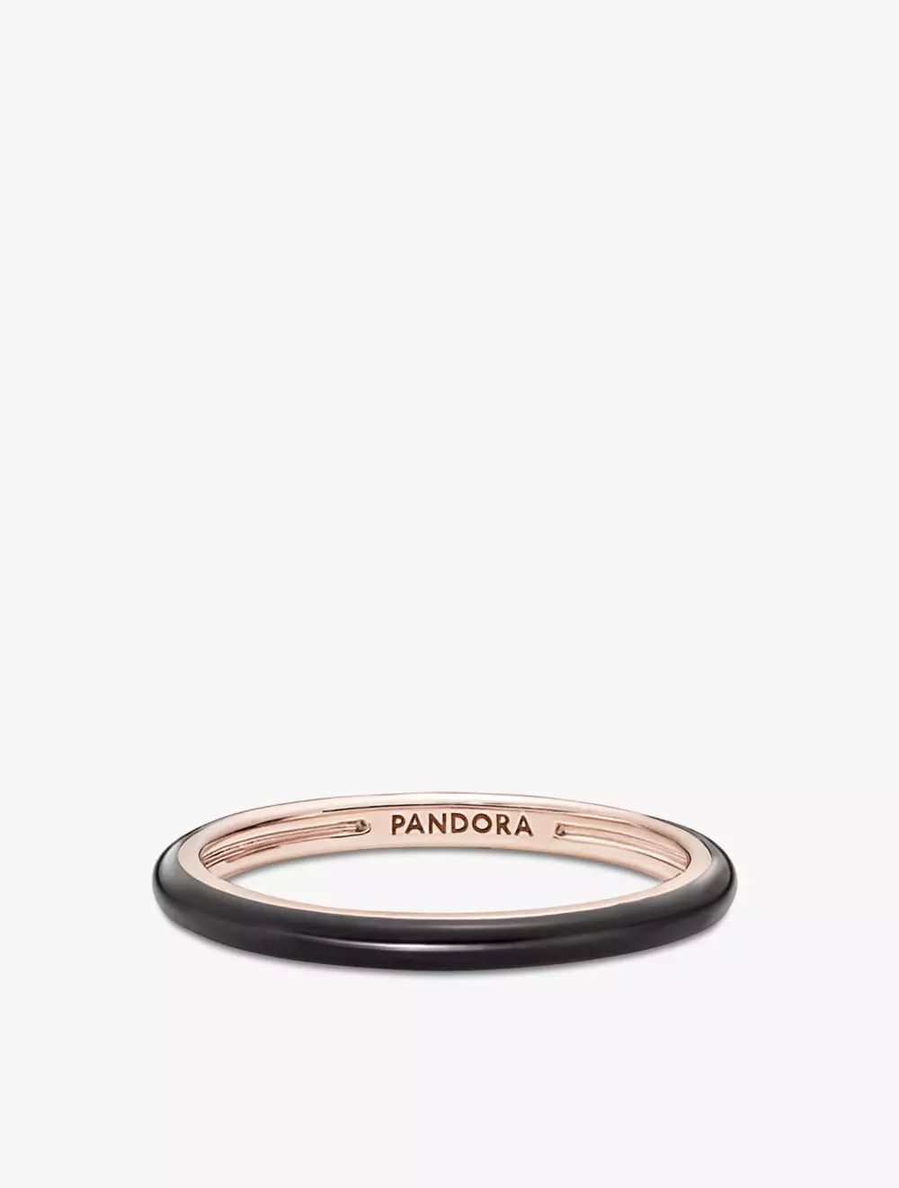 Jual PANDORA Pandora ME Black Enamel Ring - 50 - Rose Gold Original ...