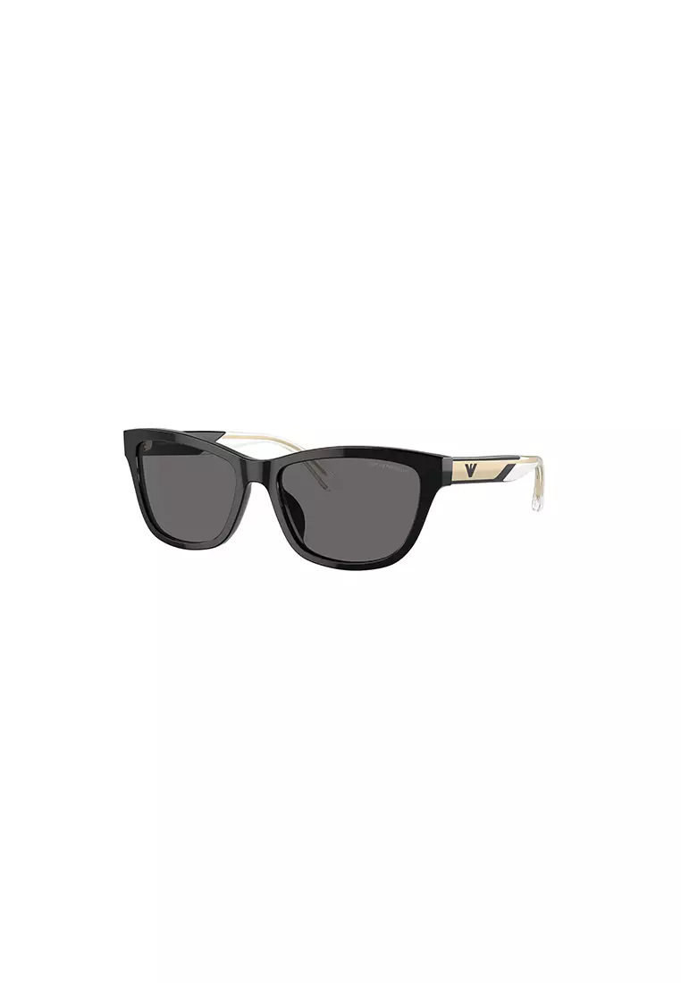 Buy Emporio Armani Women Cat Eye Frame Polarised Black Sunglasses, UV ...