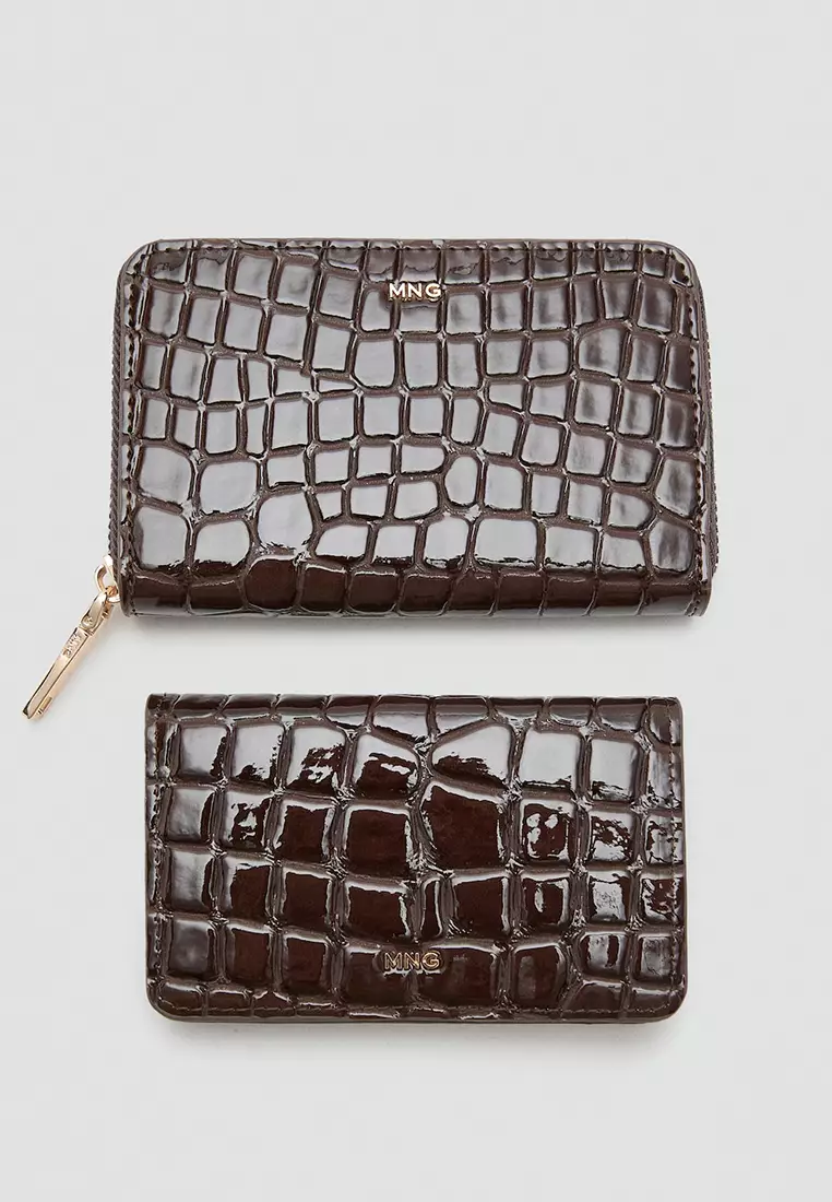 Buy Mango Medium Croc Wallet Online | ZALORA Malaysia