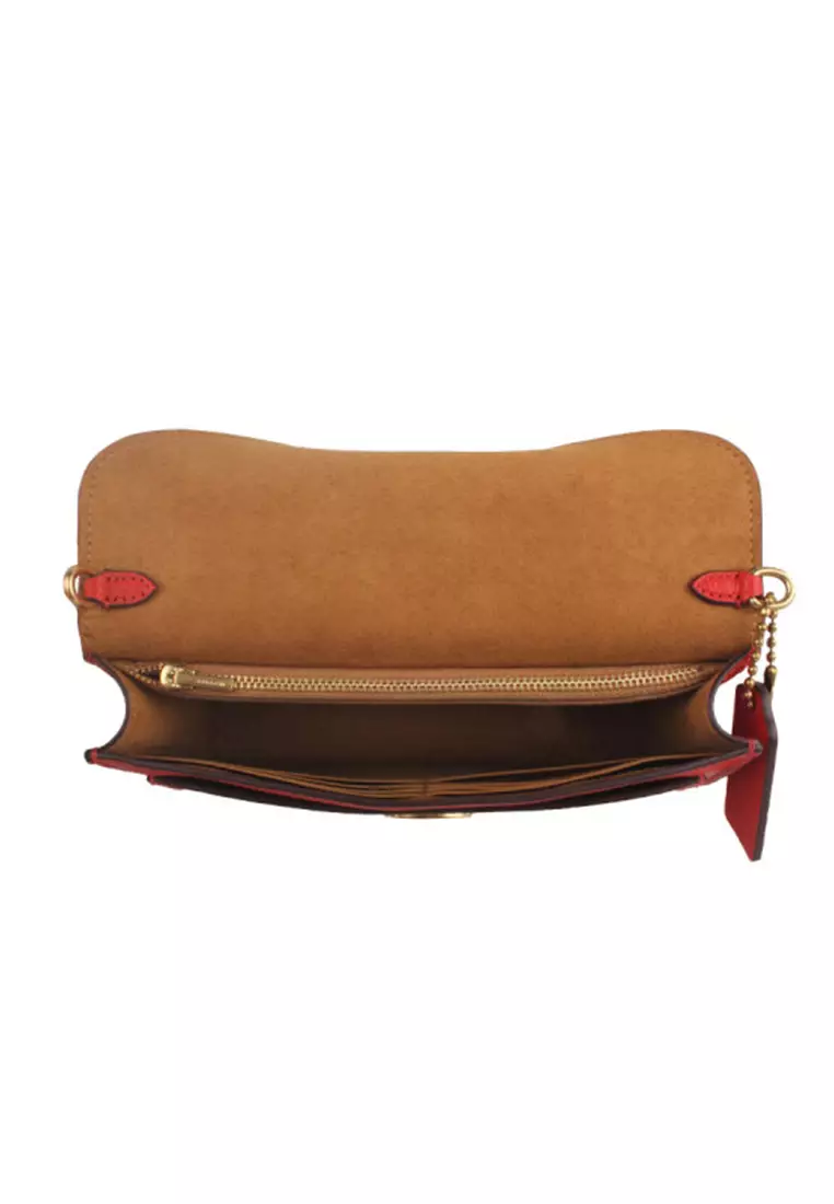 Jual Coach COACH Tabby Women's Red Eye-catching Lock Shoulder Crossbody ...