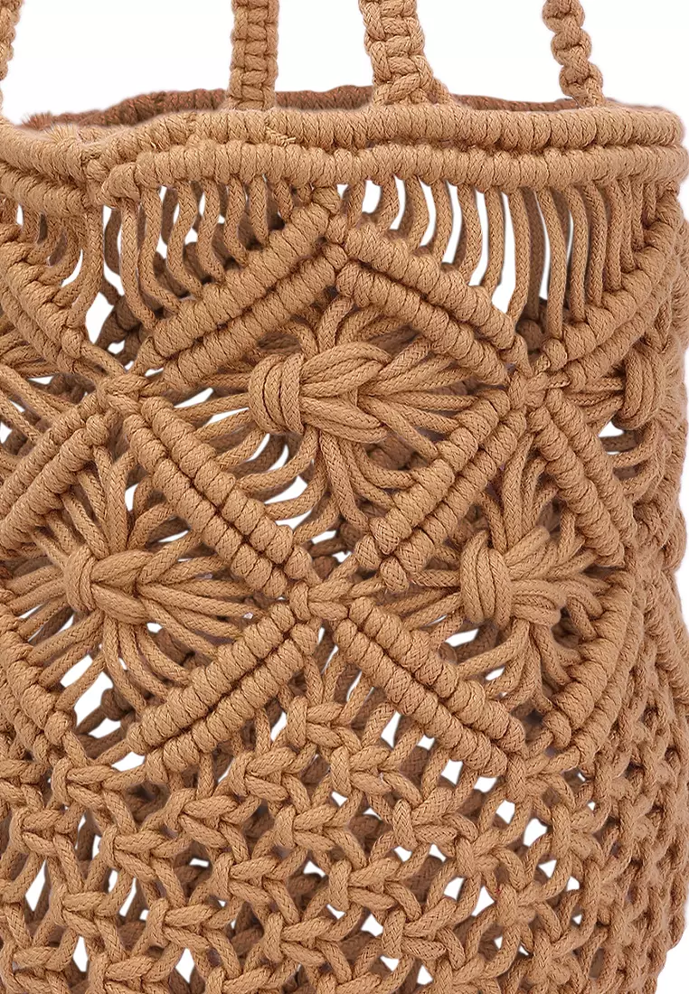 Buy London Rag Brown Crochet Cotton Satchel Bag Online | ZALORA Malaysia