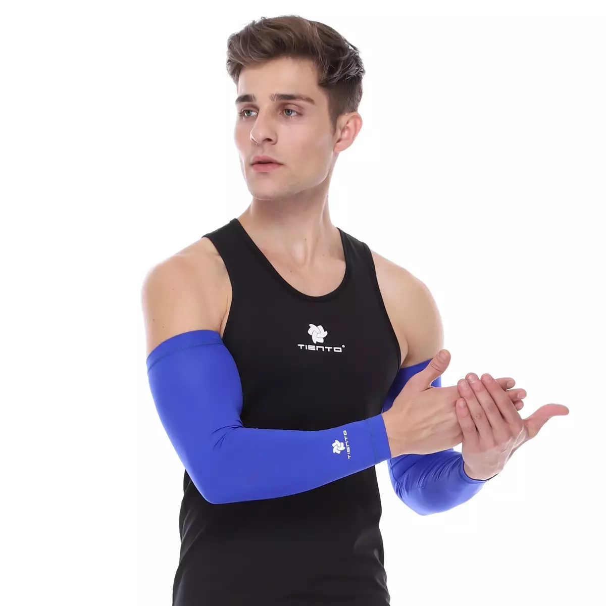 Jual Tiento Manset Tangan Hand Sleeve Arm Sleeve Blue Men Original 2026 ...