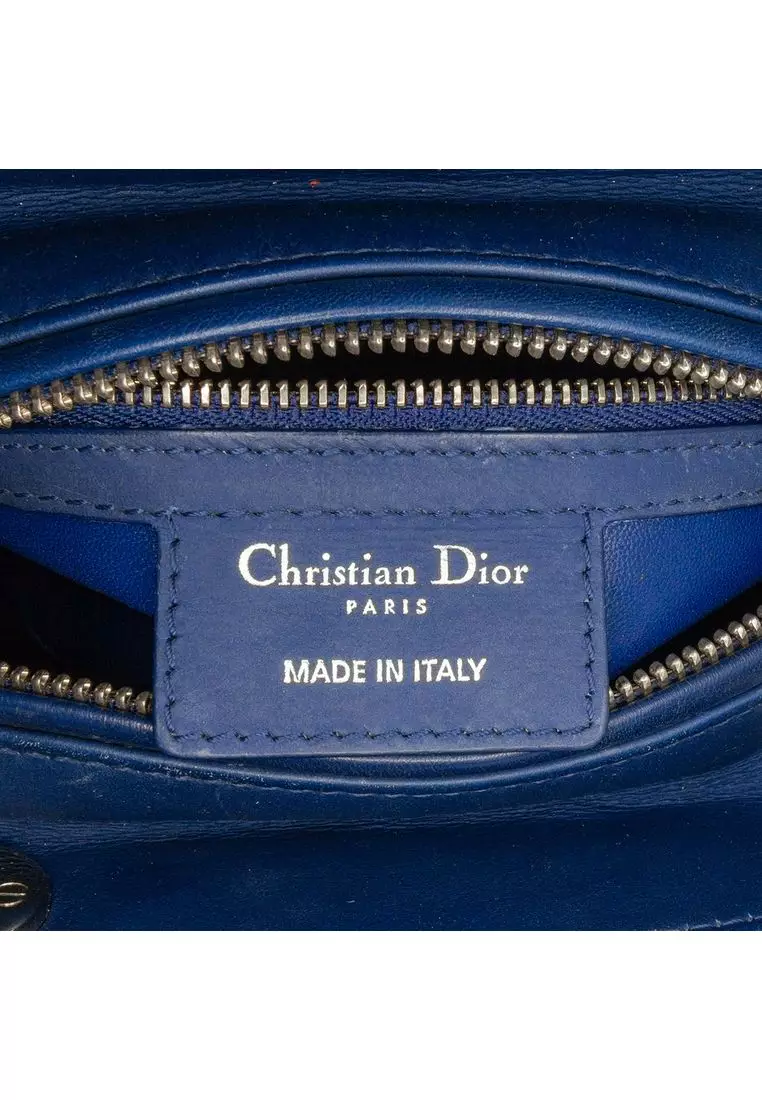 Buy Dior Pre-Loved Dior Medium Ultra Matte Calfskin Cannage Embossed ...