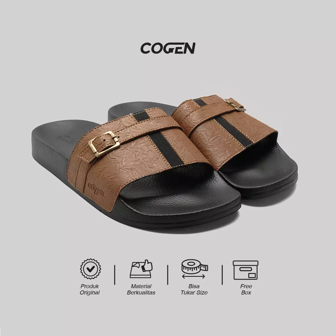 Jual Cogen Cogen Sandal Pria Brya Series - Tan Original 2024 | ZALORA ...