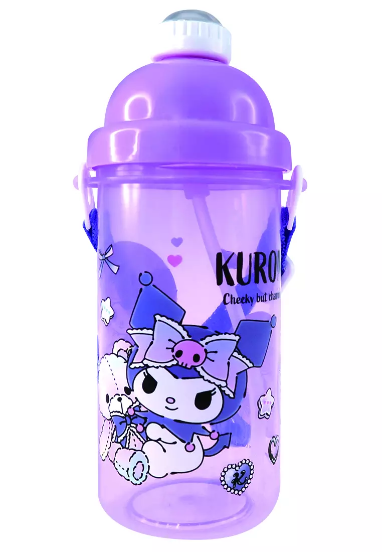 Buy Kuromi Character With Bear PP Water Bottle WIth Straw (350ml)(9943 ...