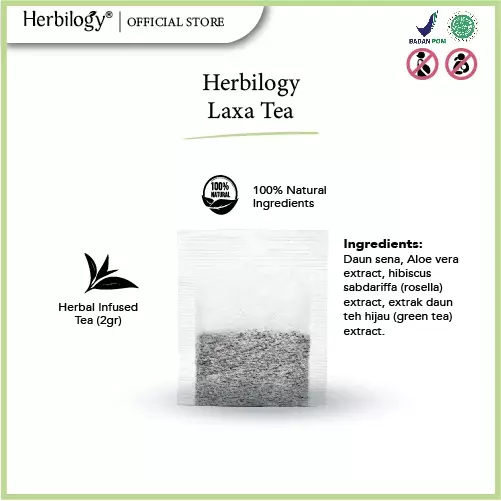 Jual Herbilogy Herbilogy Laxa Tea BPOM 20 Pcs/Box - Teh Herbal Pelancar ...