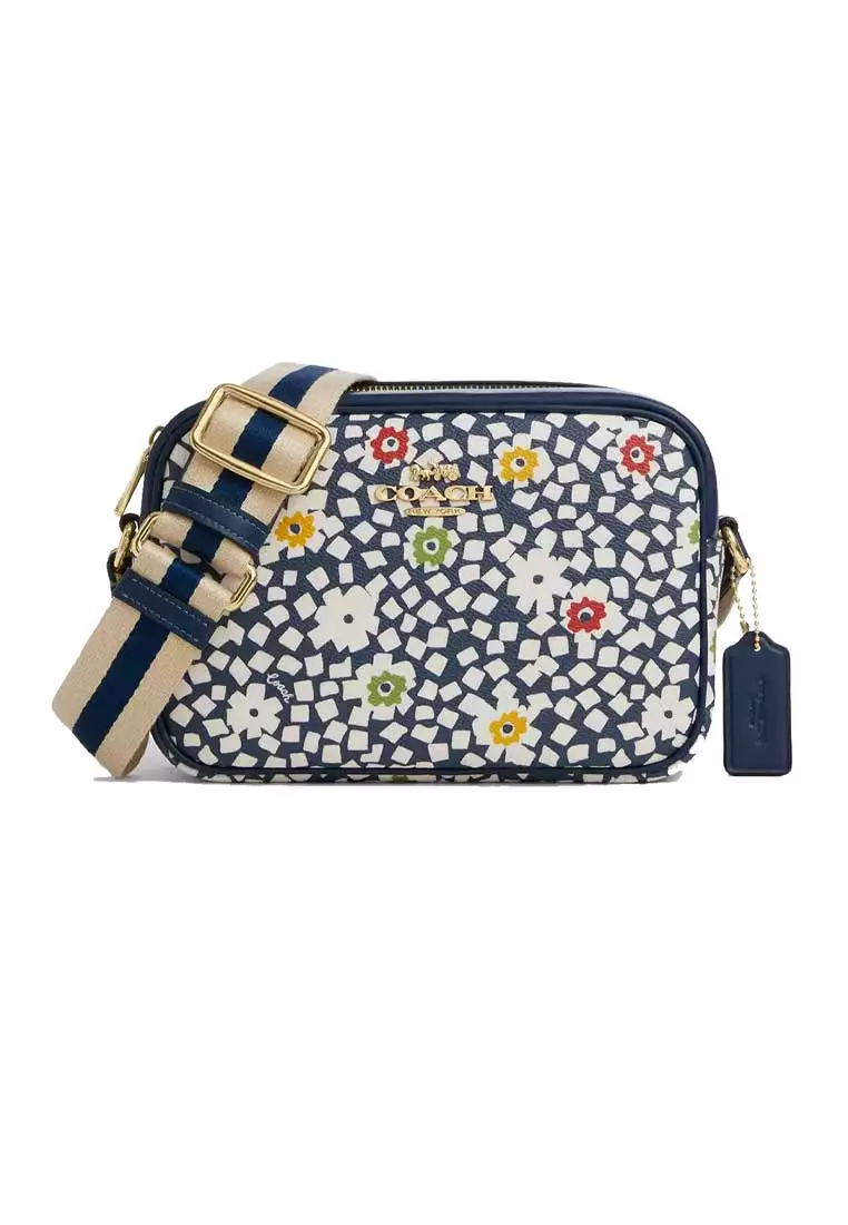 Buy Coach Jamie Camera Bag With Floral Print Deep Blue Multi CBM22 2025 ...
