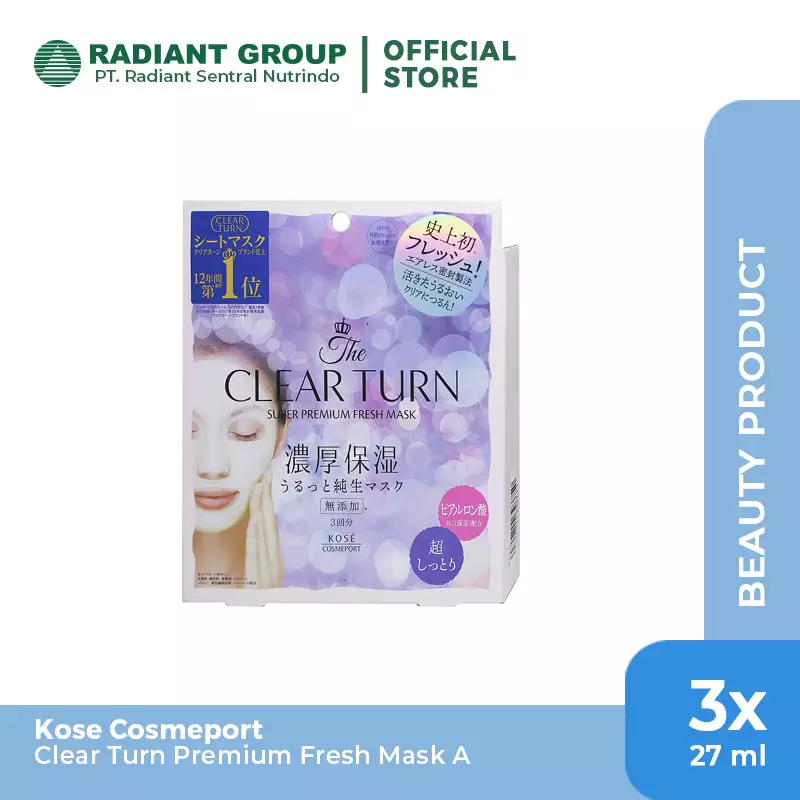 Jual kose Cosmeport Kose Clear Turn Premium Fresh Mask A (3x27 ml ...