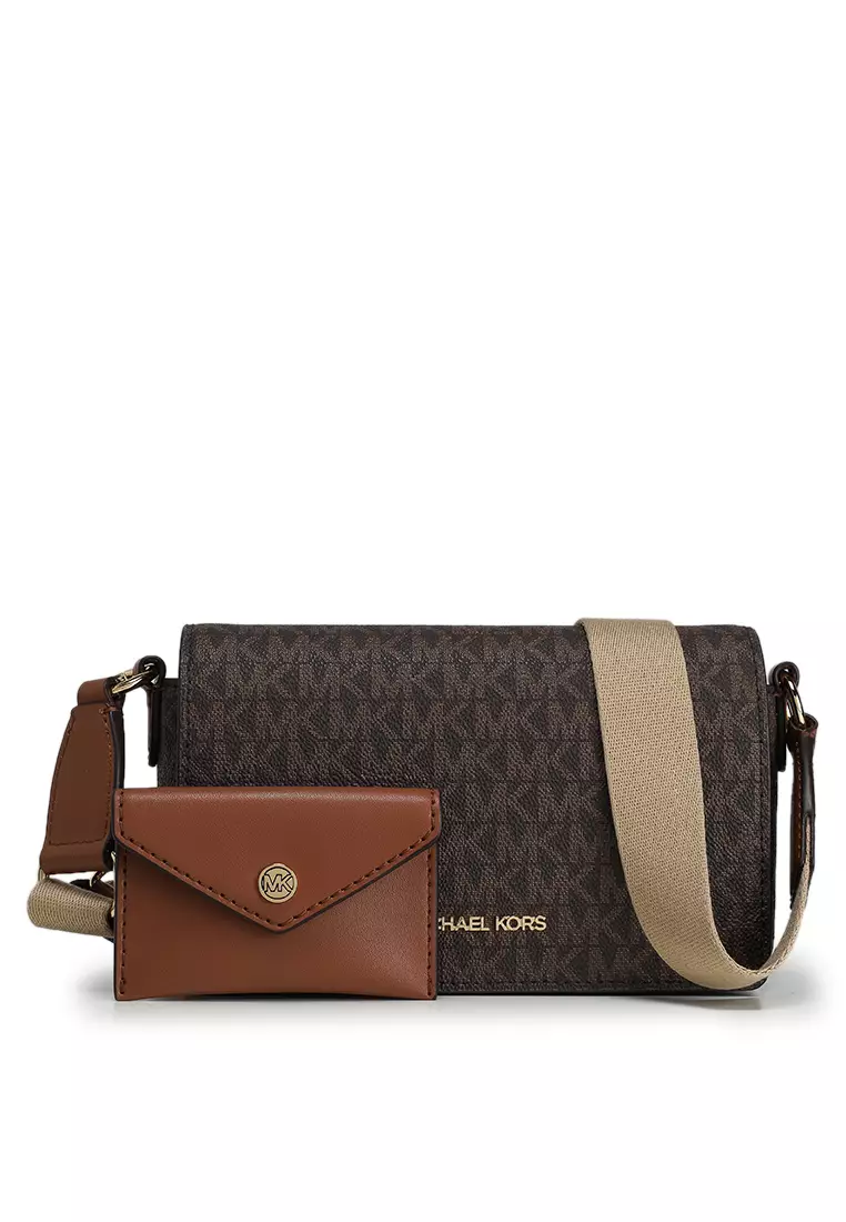 Buy Michael Kors Vincent Monogram Small Crossbody Bag With Card Case ...