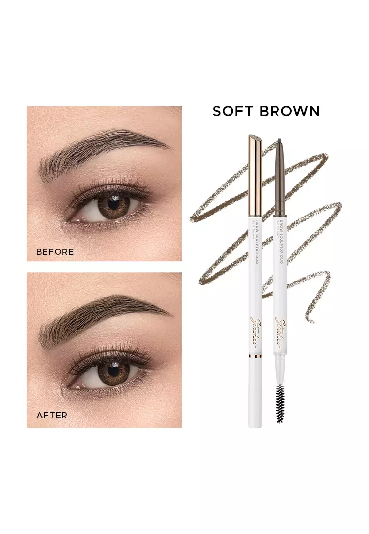 Buy Strokes Brow Sculptor Duo in Soft Brown [ Microfine Brow Pencil ...