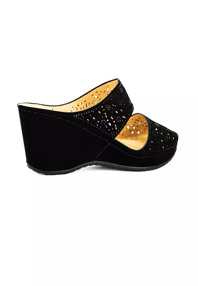 Buy Mario D' boro Runway Mario D' boro Women Wedge LW 22829 Black 2024 ...