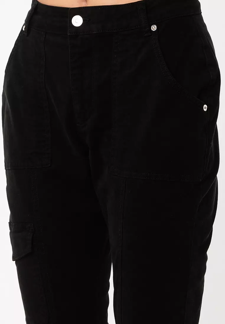 Jual Asos Design Hourglass Skinny Biker Cargo Trouser With Zips
