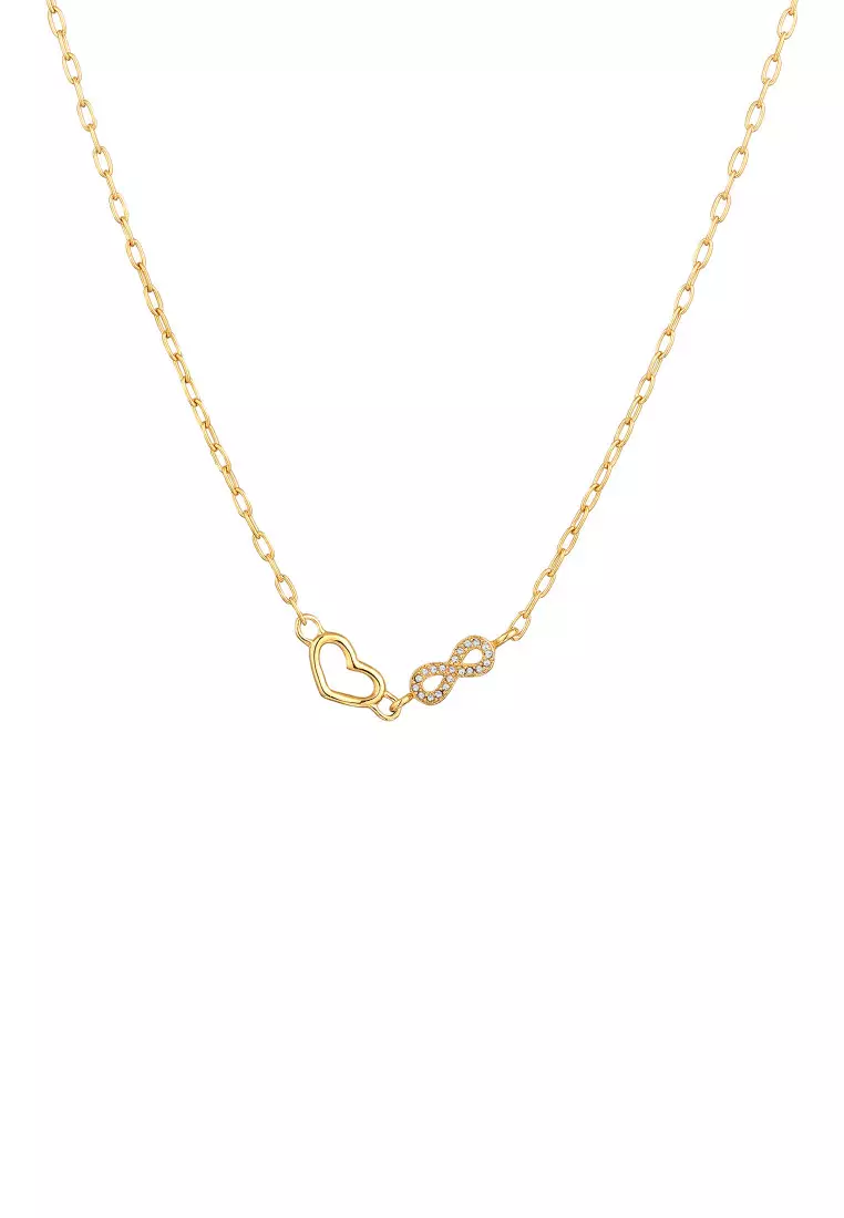 Jual Elli Jewelry Kalung Perhiasan Perak 925 Wanita Heart Infinity ...