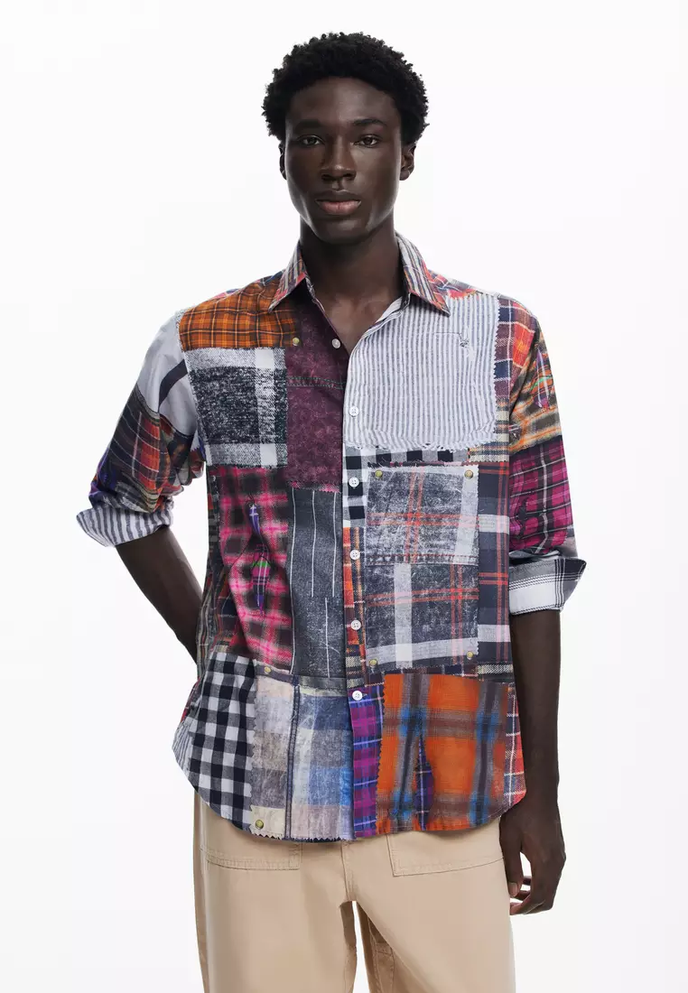 Jual Desigual Desigual Man Patched shirt Original 2025 | ZALORA Indonesia