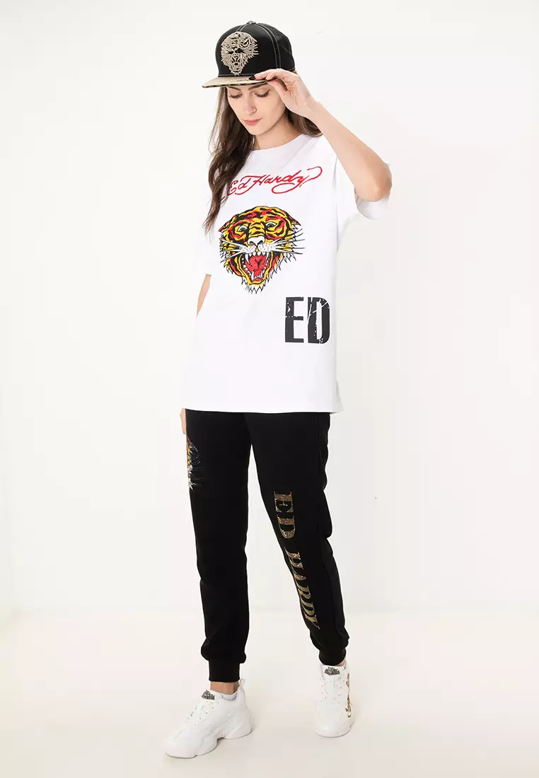Buy Ed Hardy Signature Tiger Oversized Tee Online | ZALORA Malaysia