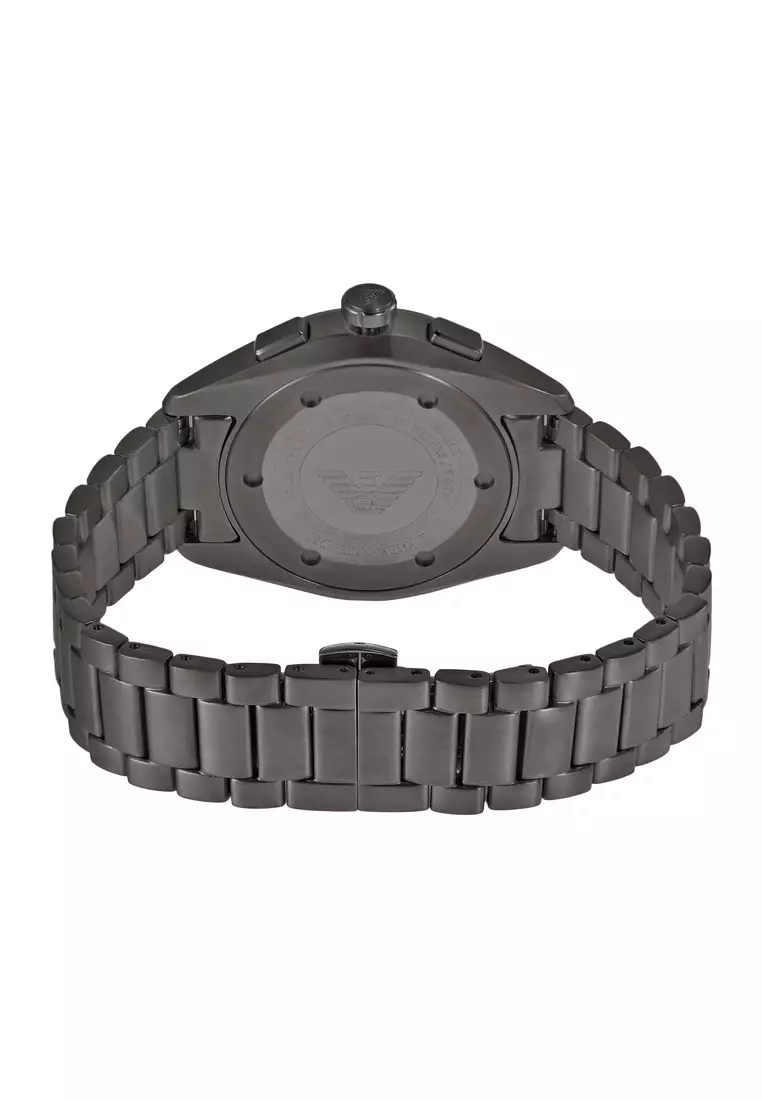 Buy Emporio Armani Emporio Armani Male's Claudio grey Stainless Steel ...