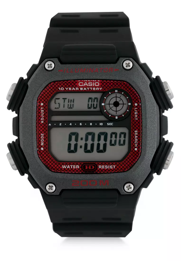 Jual Casio Digital Men DW-291H-1BVDF Black Rubber Original 2025 ...