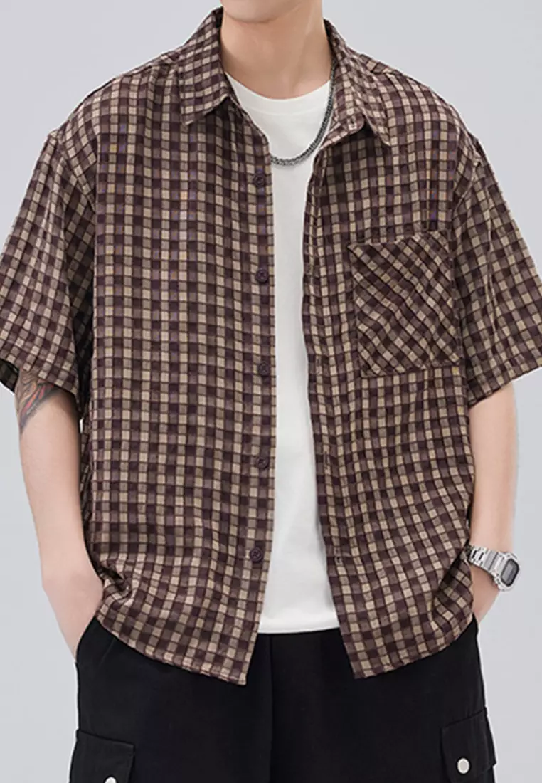 Buy Twenty Eight Shoes Loose Casual Plaid Shirt AY-D1358 2026 Online ...