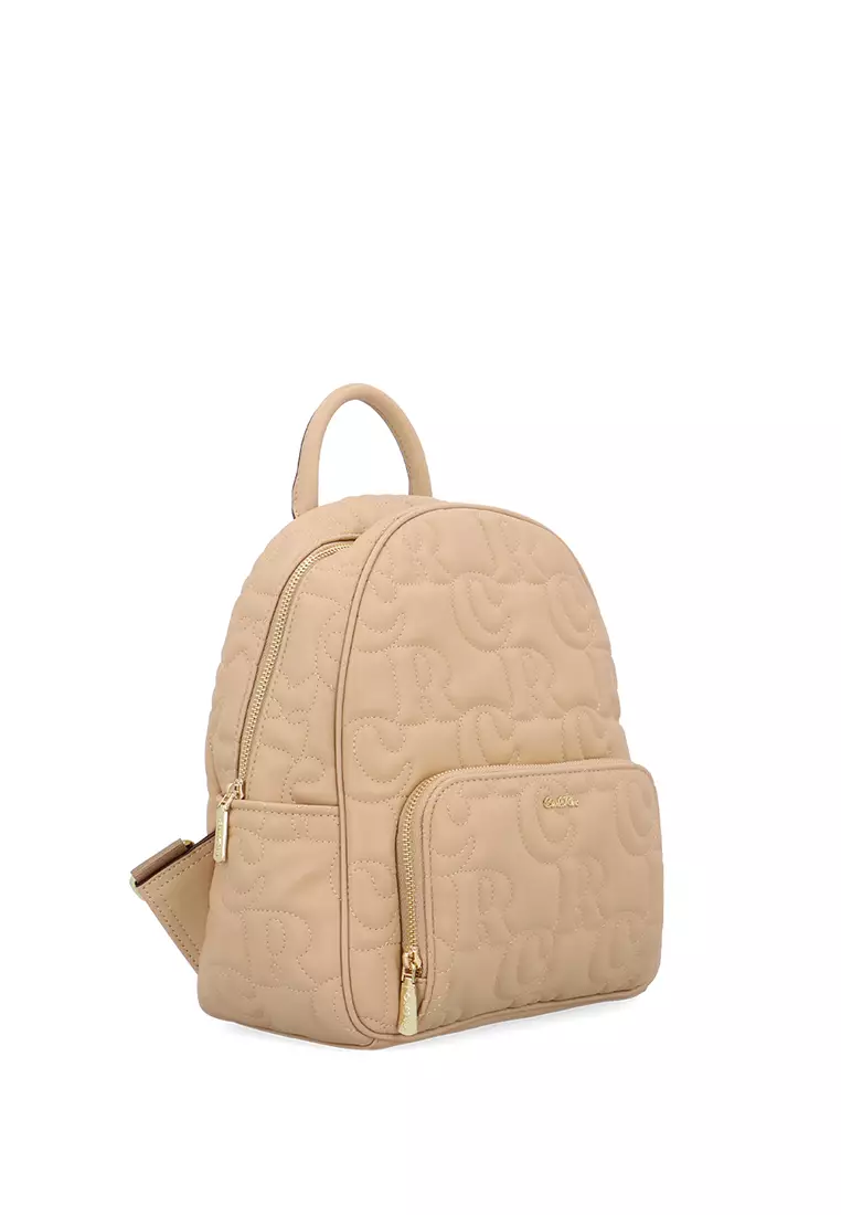 Buy Carlo Rino CR Sculpted Monogram Backpack - Brown 2025 Online | ZALORA