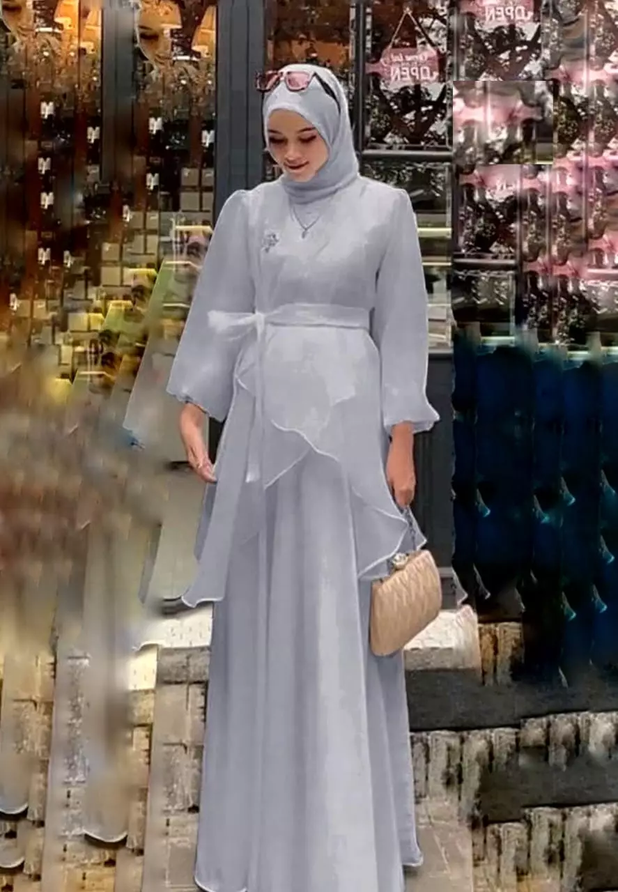 Jual Batik Mayung Dress Vucsya Abu Modern Ukuran Standar | Kebaya ...