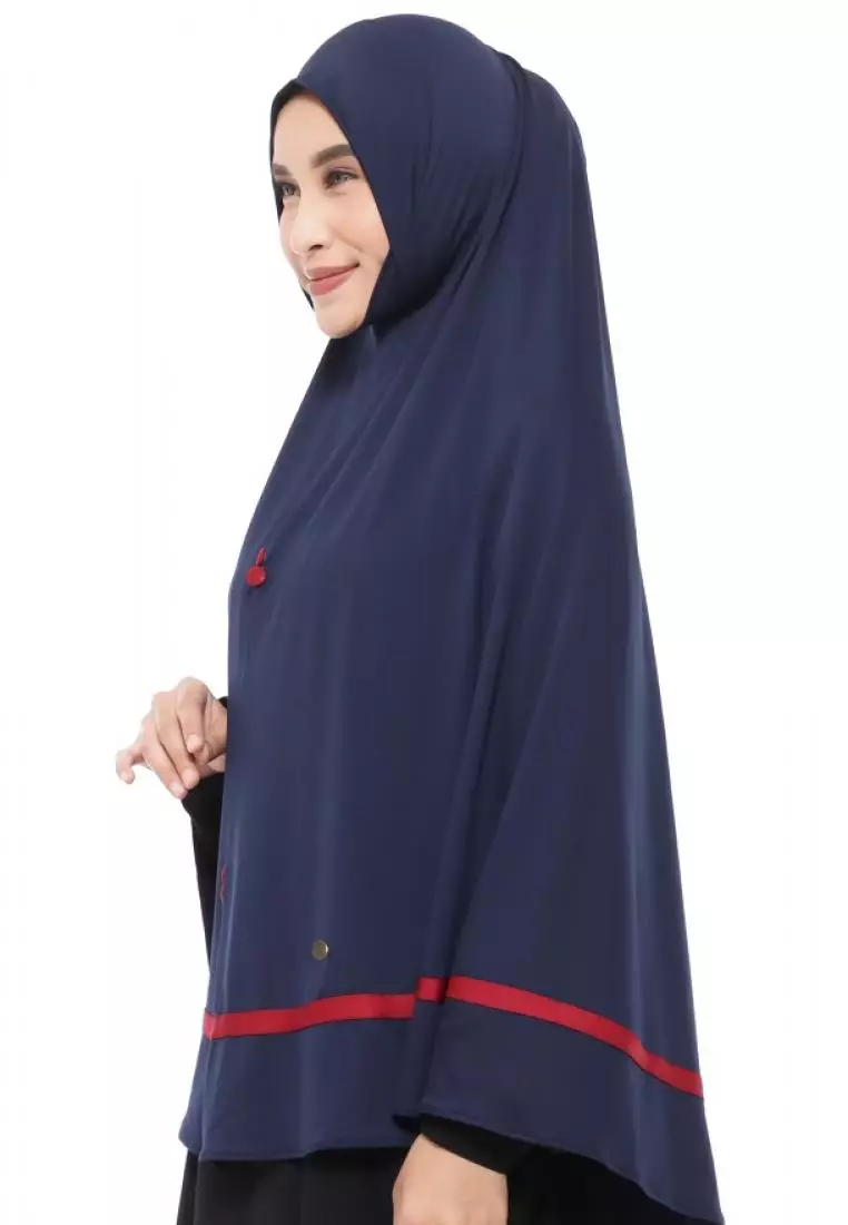 Jual First Hijab Mahira Khimar Instan In Navy Original 2024 | ZALORA Indonesia