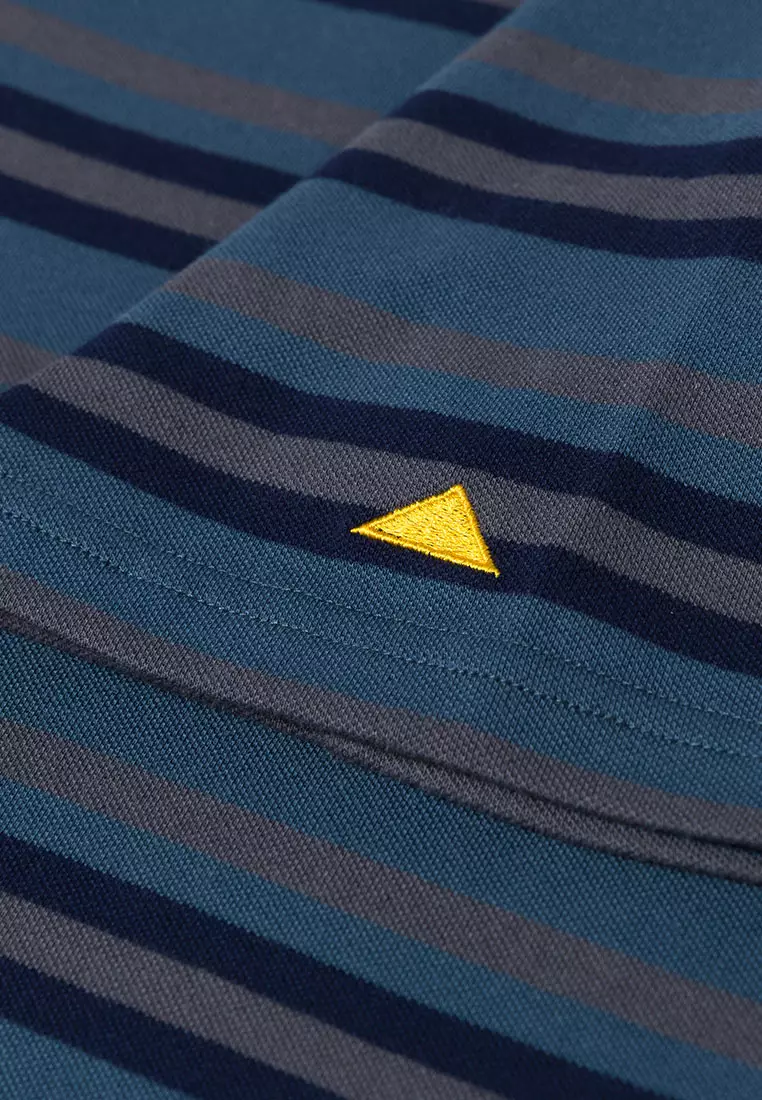 Buy Caterpillar Men's CAT Logo Pique Polo Shirt - Slate-Orion Blue ...