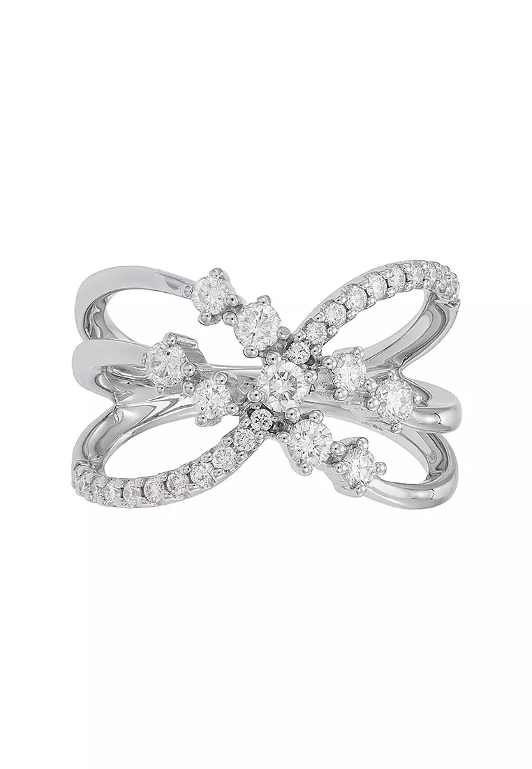 Buy HABIB HABIB Chic | Diamond Ring in 375/9K White Gold 272010125 ...