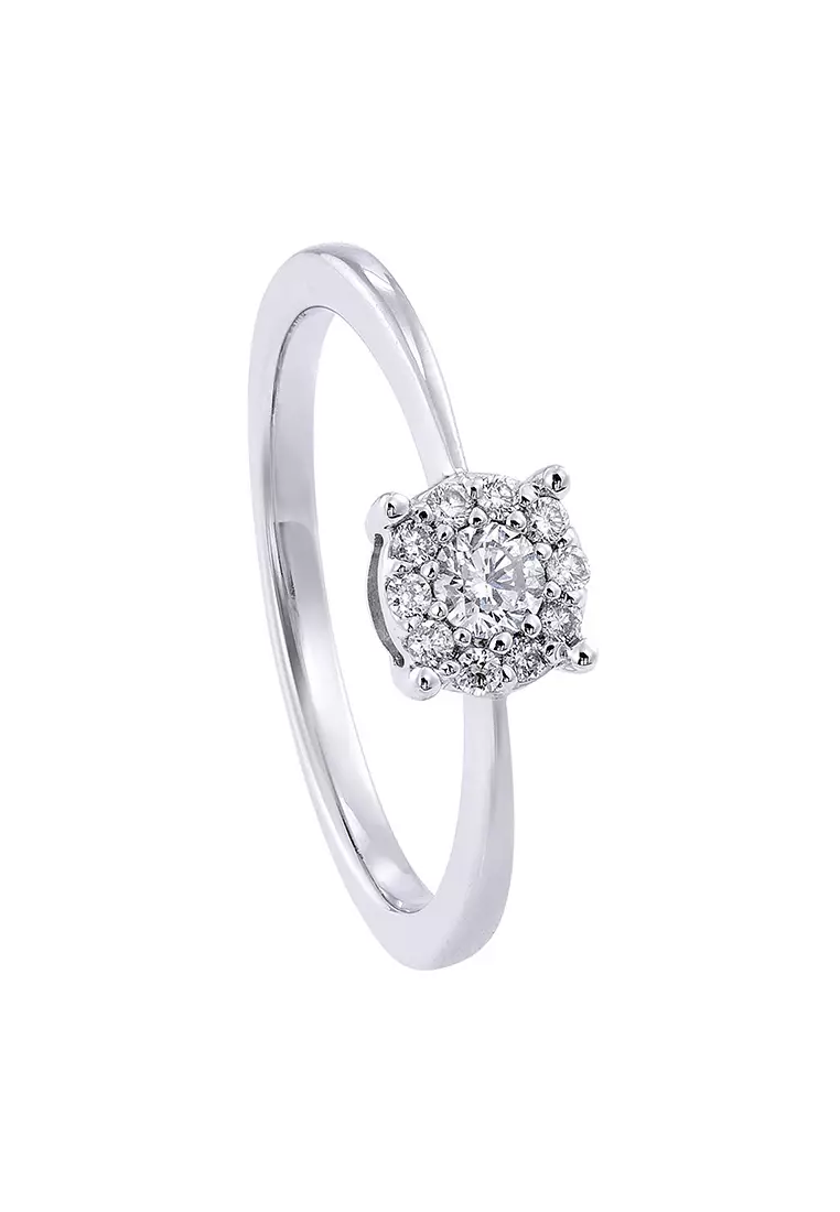 Buy HABIB HABIB Round Diamond Ring in 375/9K White Gold 267150623(WG ...