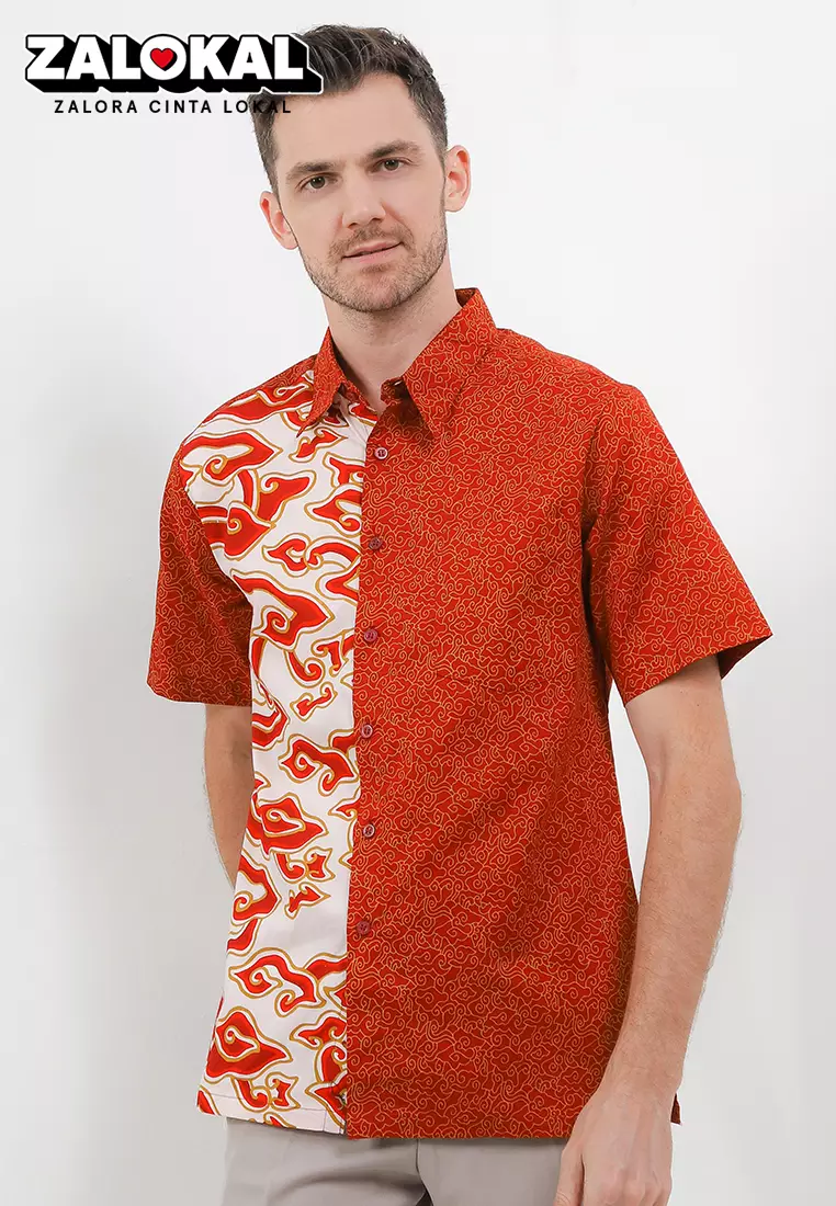 Jual ARJUNA WEDA Hem Body Fit Batik Mega Mendung Original 2024 | ZALORA ...