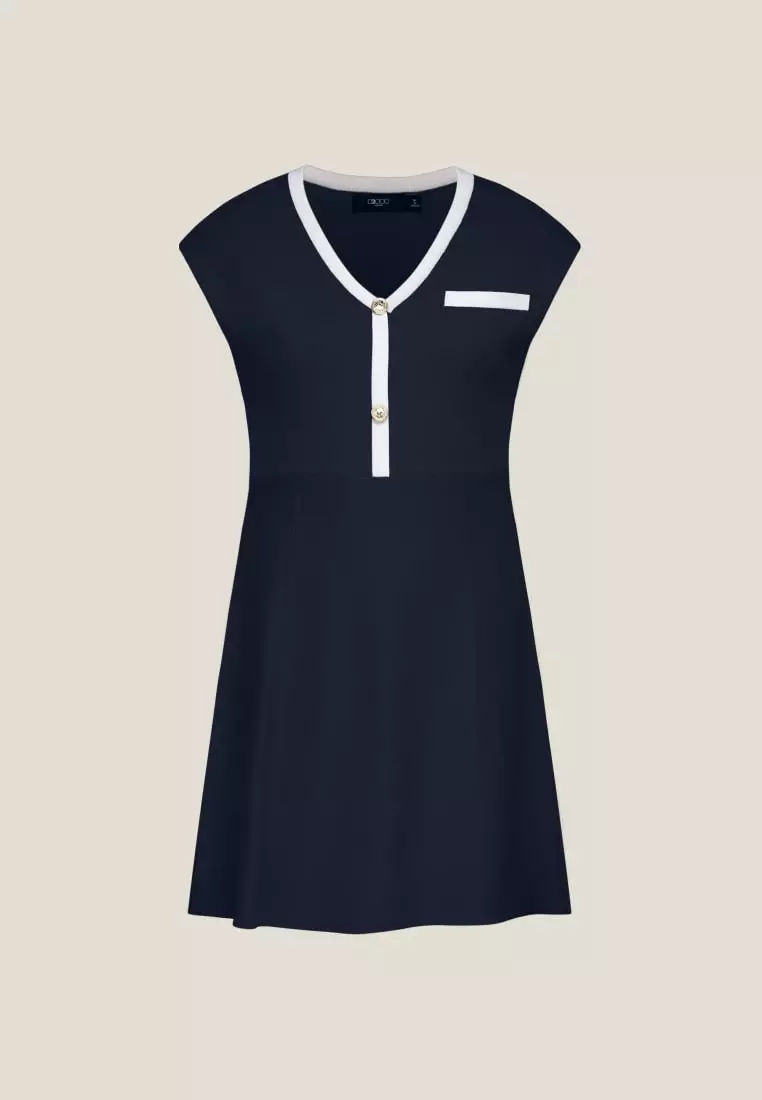 Buy G2000 G2000 V-Neck Tipped Knit Dress 2026 Online | ZALORA