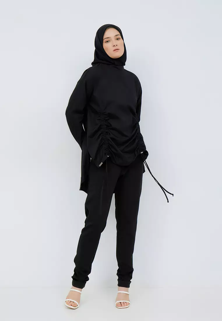Jual Jenahara OVERSIZED DRAWSTRING SHIRT 22D008 Original 2026 | ZALORA ...