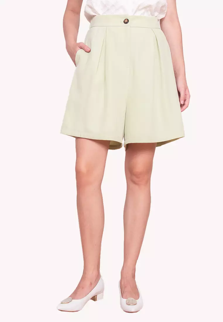 Buy L'zzie LZZIE TAYLA SHORTS - GREEN Online | ZALORA Malaysia