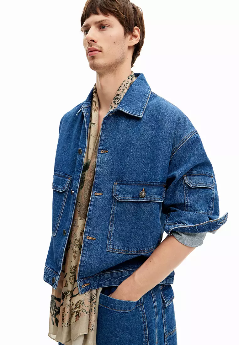 Buy Desigual Desigual Man Denim jacket with pockets. 2025 Online ...