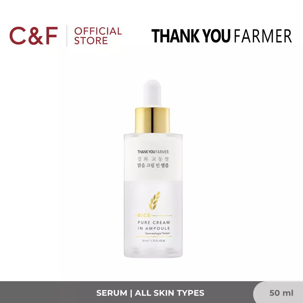 Jual THANK YOU FARMER Thank You Farmer Rice Pure Cream in Ampoule 50ml ...