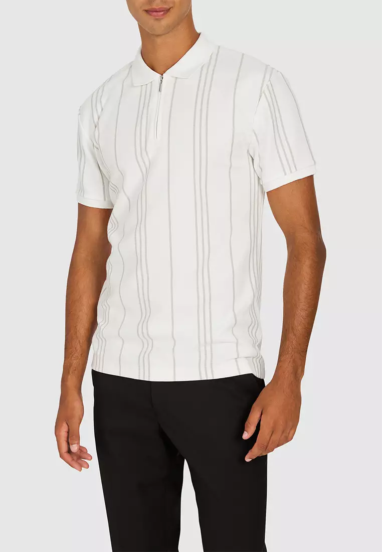 Buy Connor Branson Stripe Smart Polo 2026 Online | ZALORA