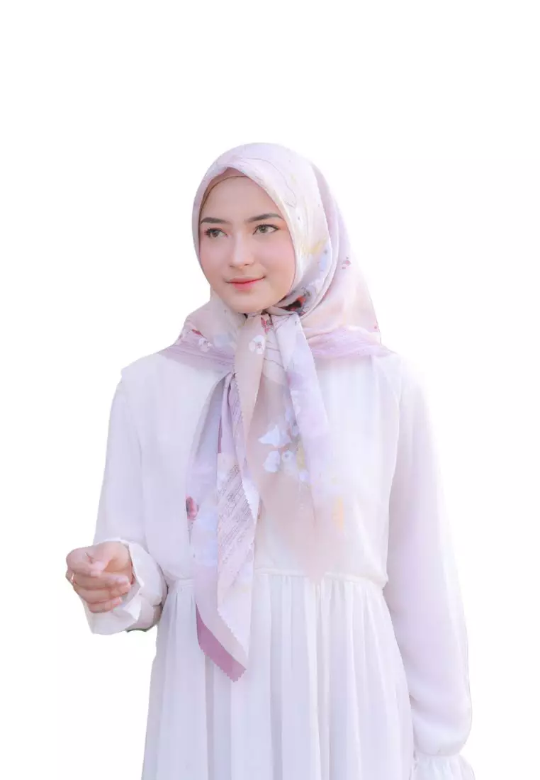 Jual Hijab Wanita Cantik.com Segiempat Poppy Scarf ICY Voal - Hijab Printing Premium Scarf ...