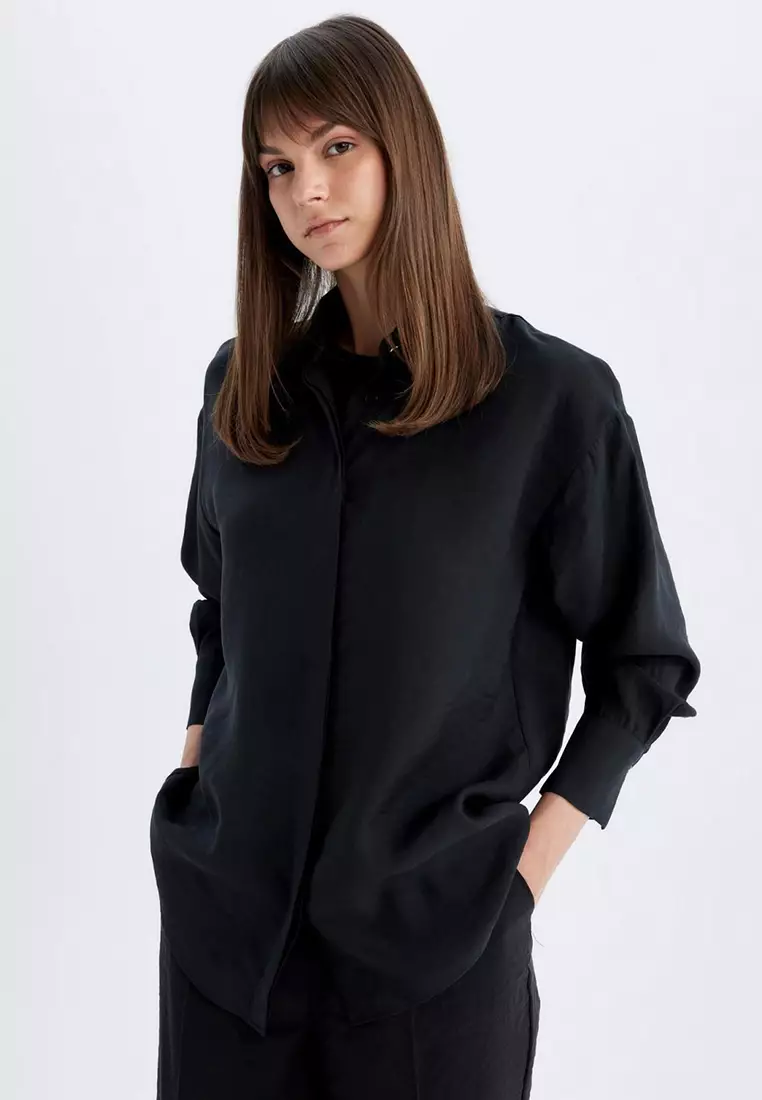 Buy DeFacto Concealed Button Shirt 2025 Online | ZALORA Philippines
