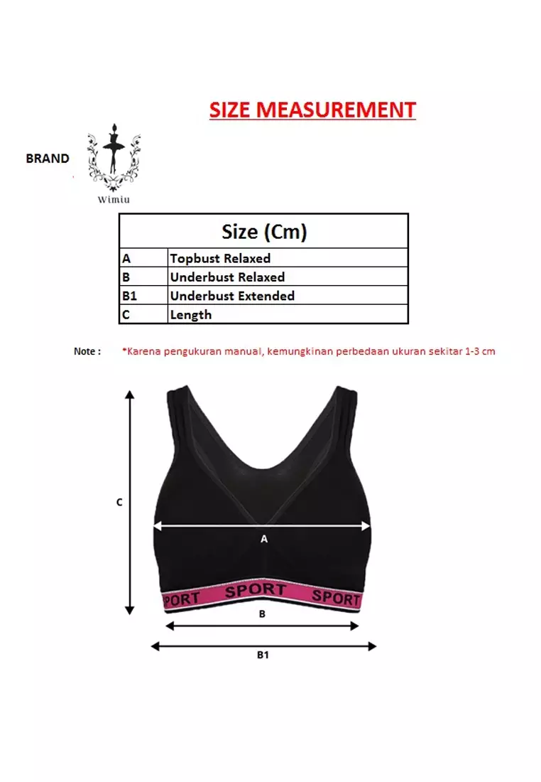 Jual Wimiu WIMIU Sport Bra BH Bra Wanita Pakaian Dalam Wanita B1435 Original 2024 | ZALORA ...