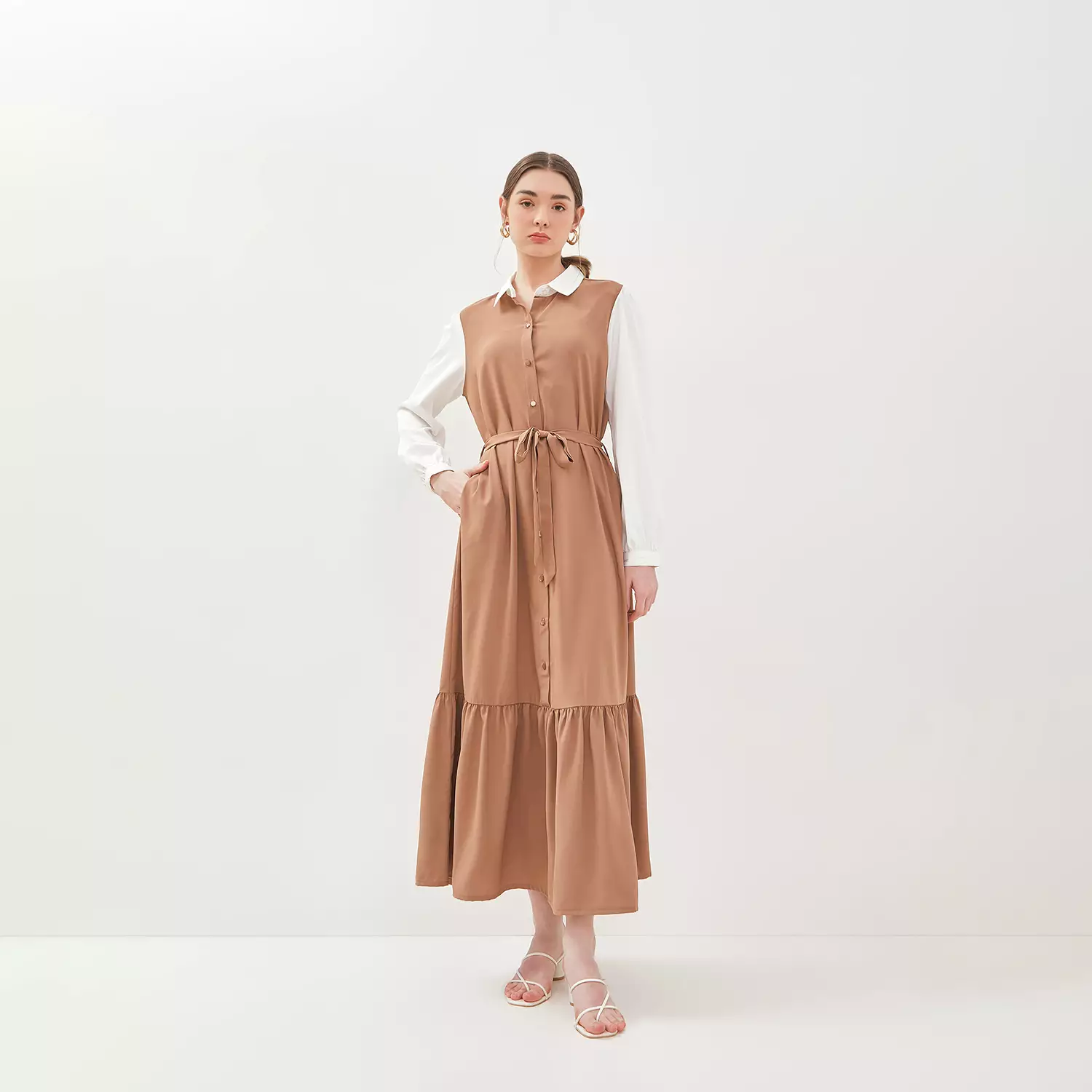 Jual Simplicity SIMPLICITY Color Block Maxi Dress Original 2025 ...