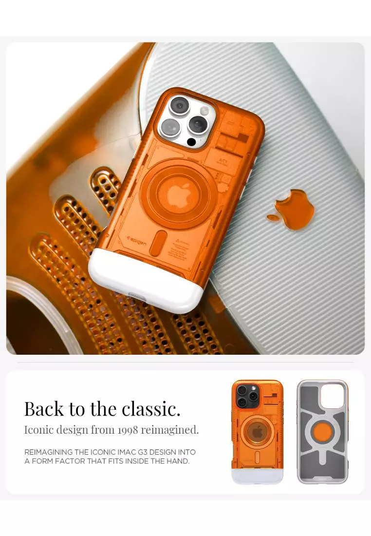 Buy Spigen Spigen iPhone 16 Pro Case Classic C1 MagFit Tangerine 2025 Online | ZALORA Philippines