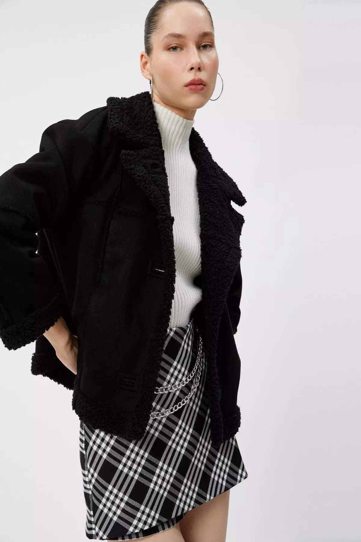 Buy KOTON Shearling Jacket 2025 Online | ZALORA