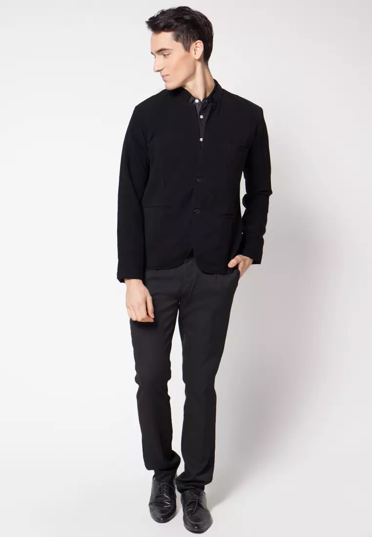 Jual Crows Denim Crows Denim - Blazer Classic Black Skinny Casual ...