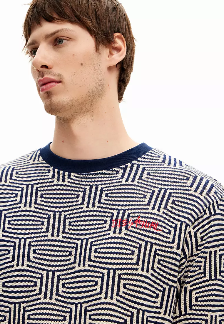 Buy Desigual Desigual Man Geometric print T-shirt. 2025 Online | ZALORA ...