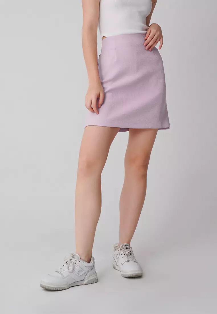 Jual FLIES FLIES "Prep Club" Rok A-Line I31000219F Lavender Original ...