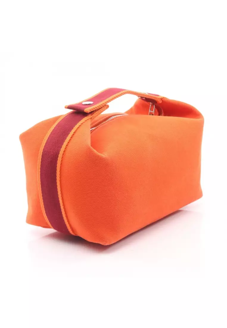 Buy Hermès Pre-Loved Hermès Bride a Brac GM Feu Handbag canvas orange ...
