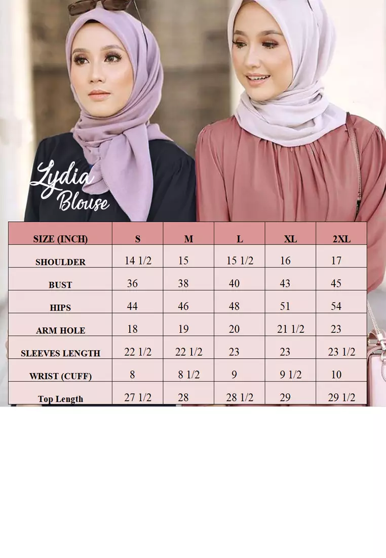 Buy Rina Nichie Basic Lydia Blouse in Dark Blue Online | ZALORA Malaysia