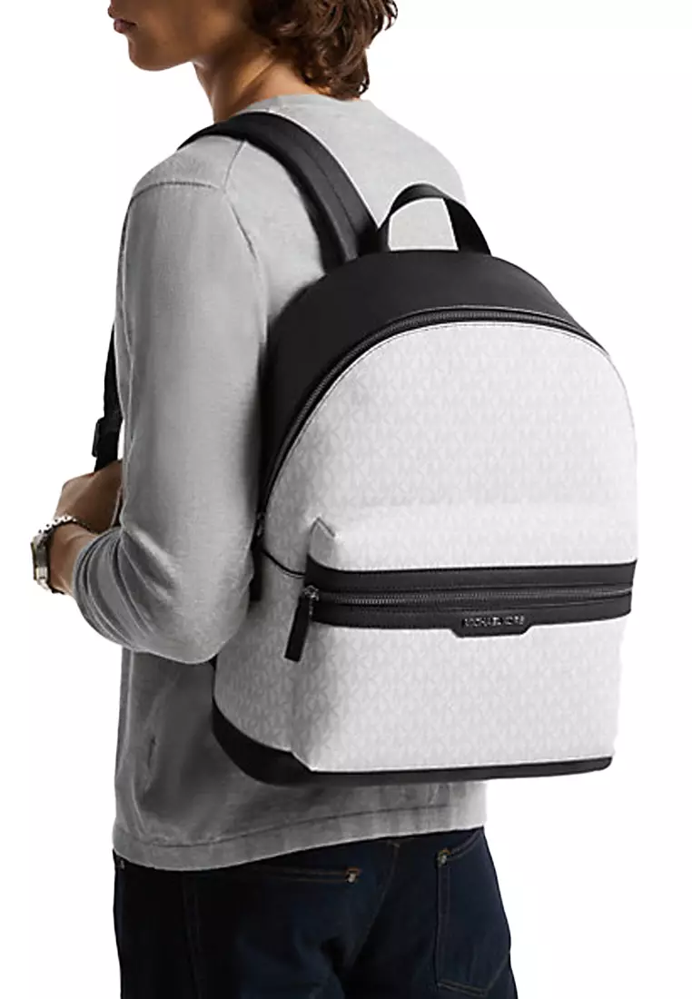 Jual MICHAEL KORS Cooper Men's Backpack in White Color Block 37R5LCOB2B ...