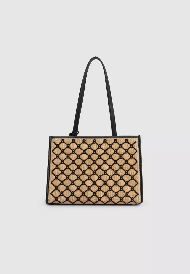 Buy Buttonscarves Buttonscarves Beverly Aaliya Tote Bag Small - Black ...